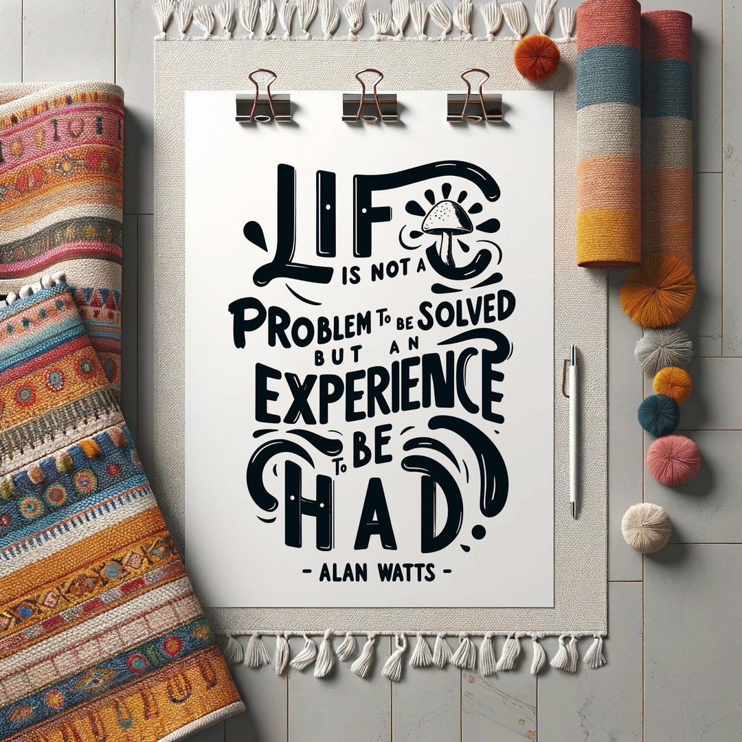 Alan Watts Digital Quote Printable Life Philosophy Art - Etsy