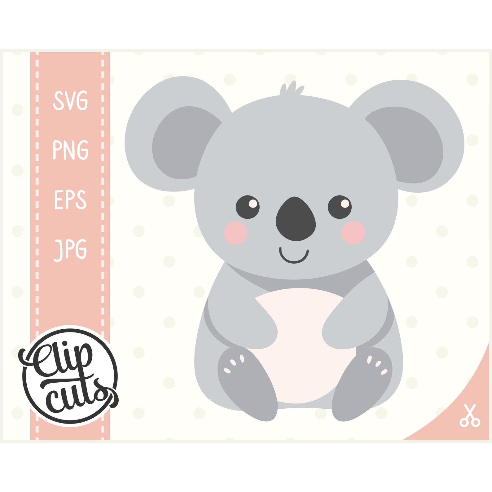 Cute Koala SVG File for Cricut SVG Koala Cut File Layered SVG Koala for ...