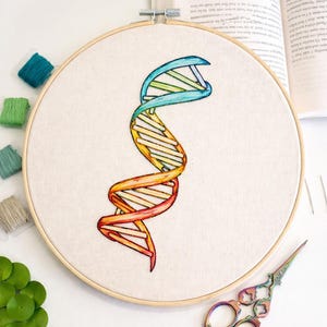 DNA Embroidery Pattern, Laboratory Embroidery Design, Science Inspired ...