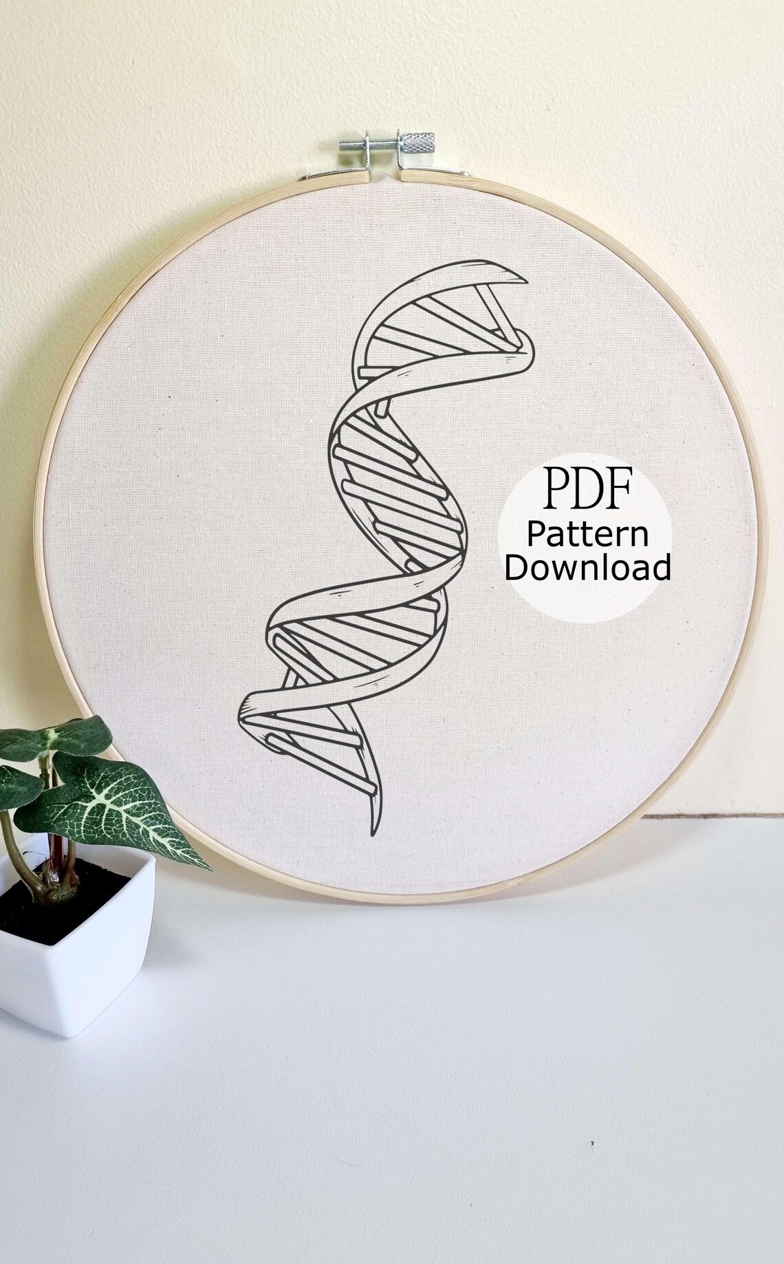 DNA Embroidery Pattern, Laboratory Embroidery Design, Science Inspired ...