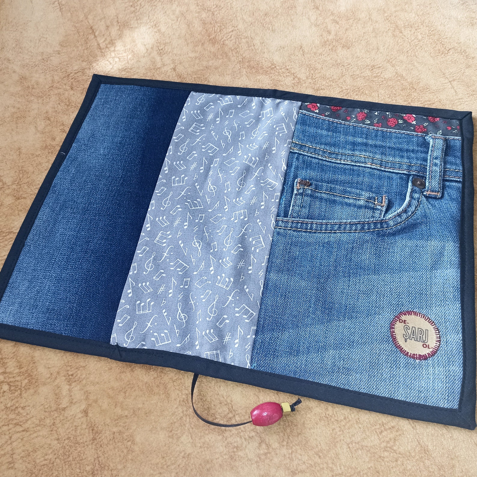 Embroidered Book Cover | Handmade Book Sleeve | Bookworm Gifts | Travel ...