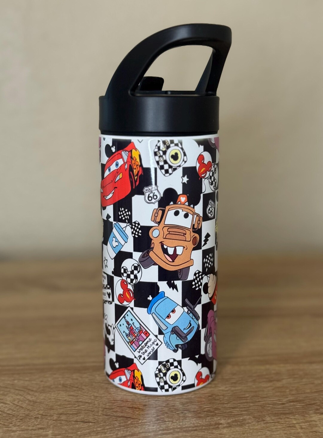 Checkered Cars Kids Tumbler - Etsy