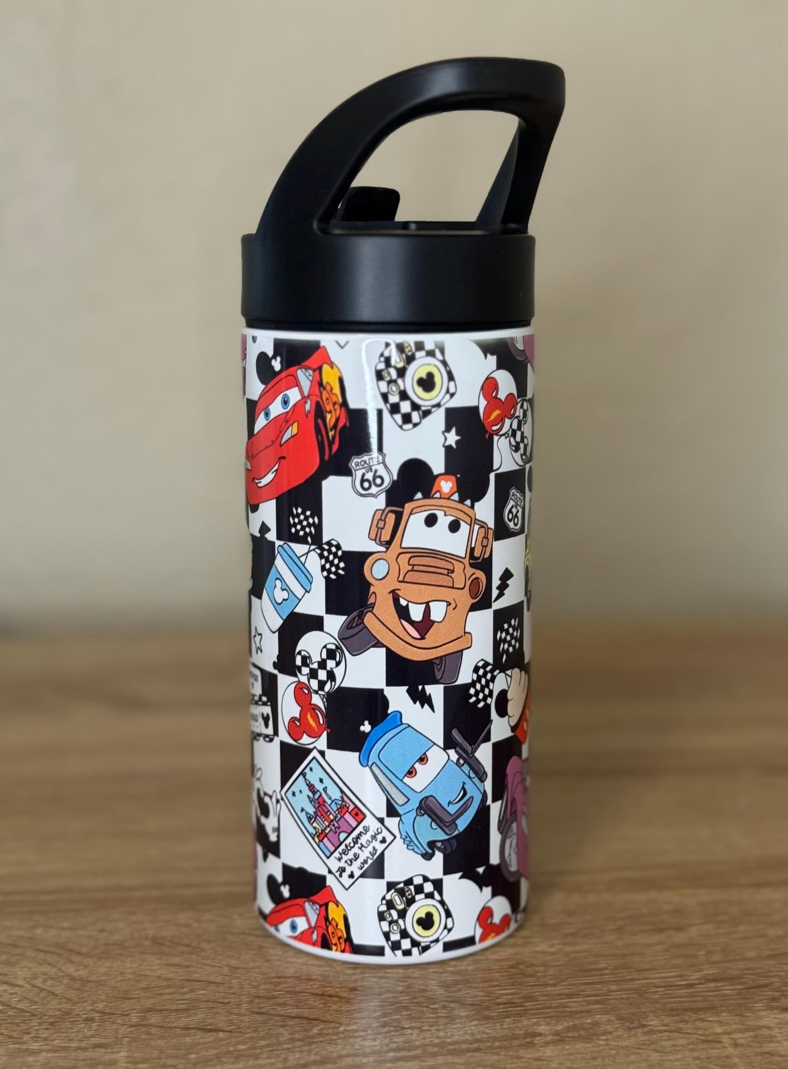Checkered Cars Kids Tumbler - Etsy