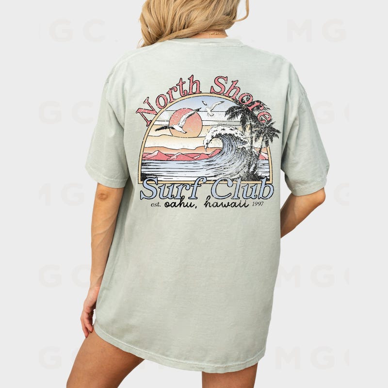 North Shore of Oahu Surf T Shirts - Etsy