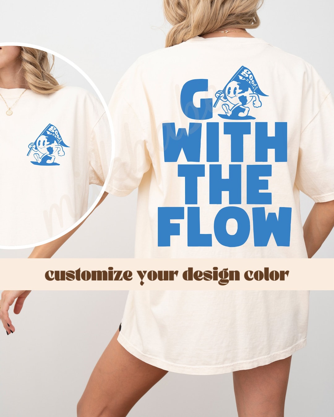 Comfort Colors Graphic Tee - Go With the Flow Shirt, Mental Health ...