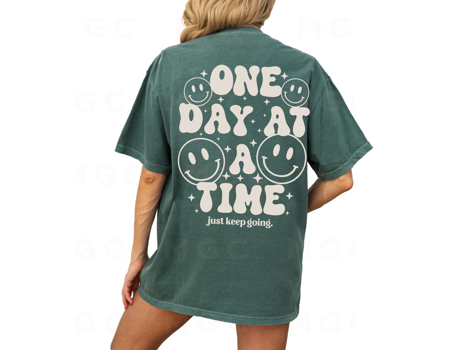 Comfort Colors Graphic Tee - One Day at a Time, Mental Health Shirt ...