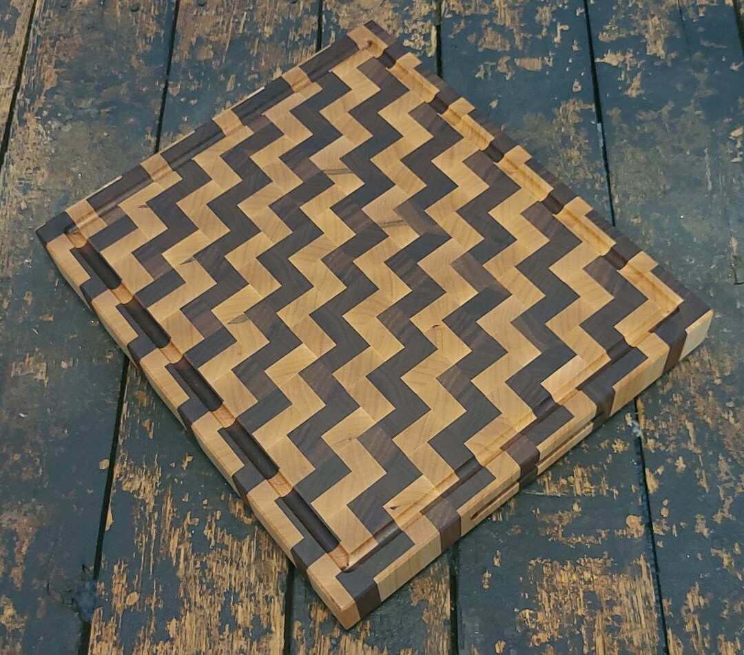 Chevron End Grain Cutting Board - Etsy