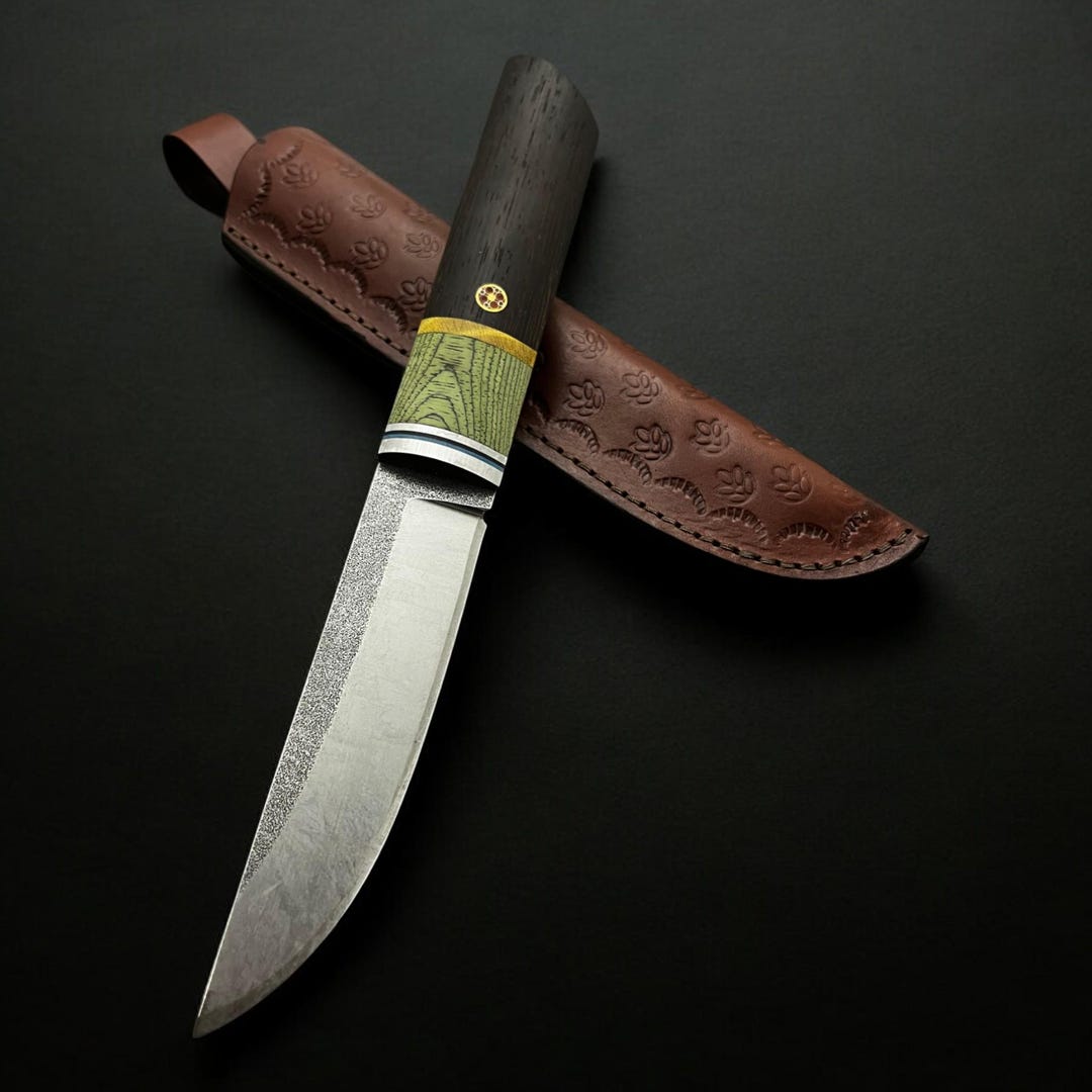 10" Customized Puukko Hunting Knife Gift for Men Personalized Monogram ...