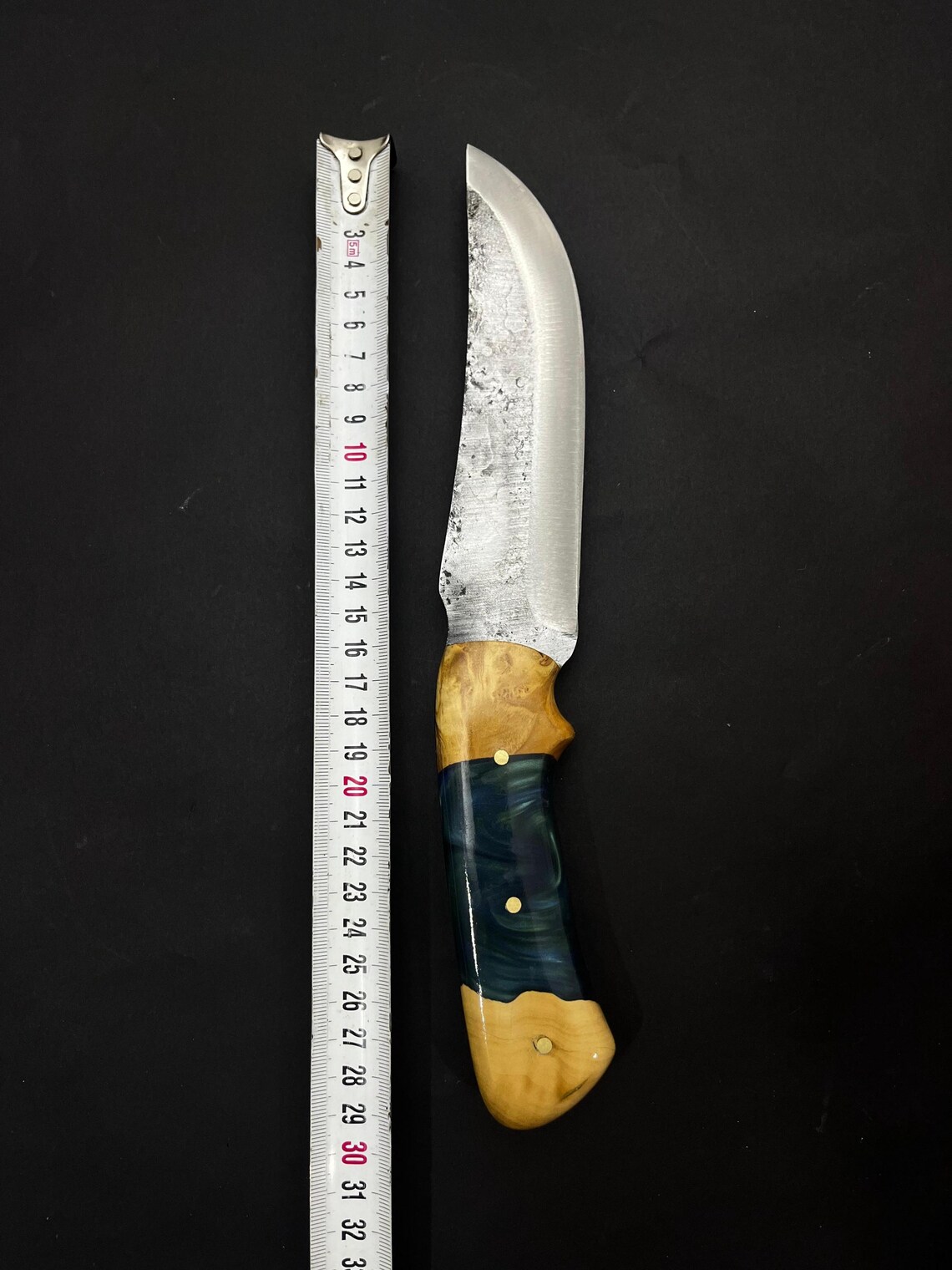 Hand Forged Hunting Knife: Wood Resin Handle Hunting Gift for Christmas ...