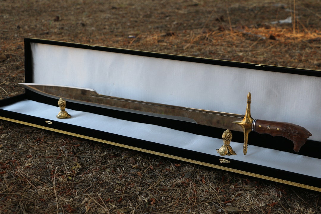 Handmade Wolf Head Decoration Sword Custom Handmade Sword With Giftbox ...