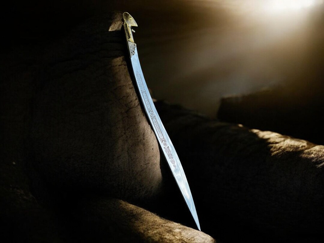 30" Personalized Handmade Decoration Yataghan Ottoman Sword Style Gold ...