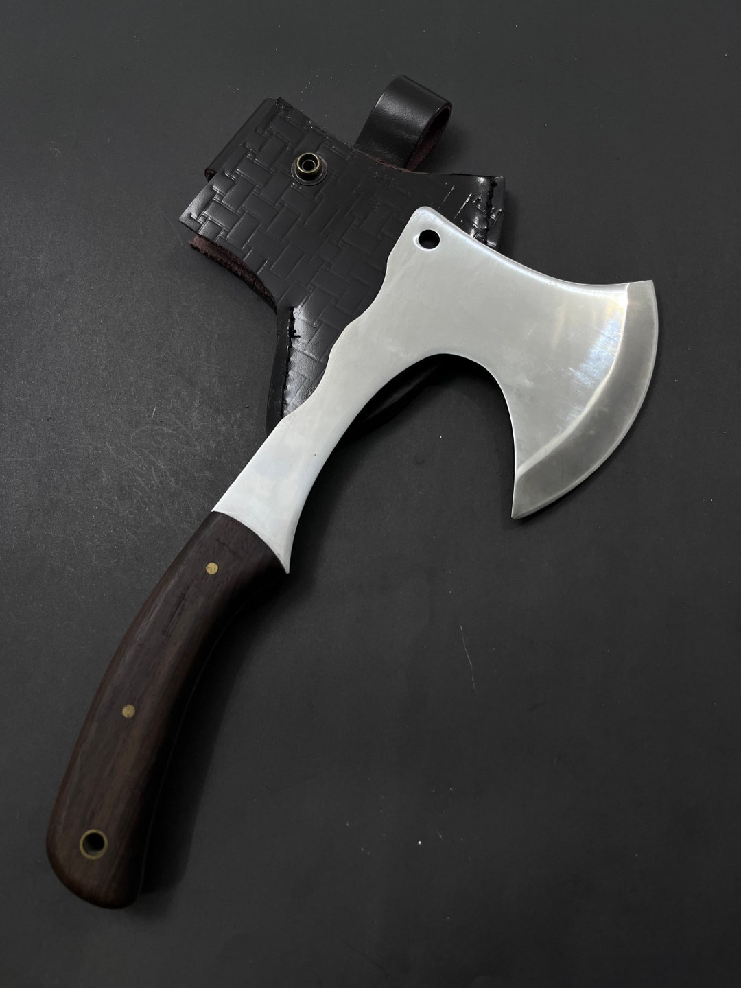 Customized Walnut Handle Bearded Axe LARP Axe Hatchet for - Etsy