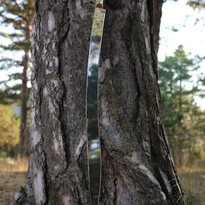 Custom Handmade Yataghan Sword: Ottoman Style Stainless Steel With Gold ...