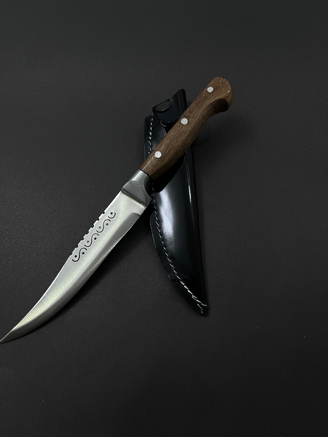 Handmade Wooden Handle Knife, Custom Camping Knife, Christmas Gift ...