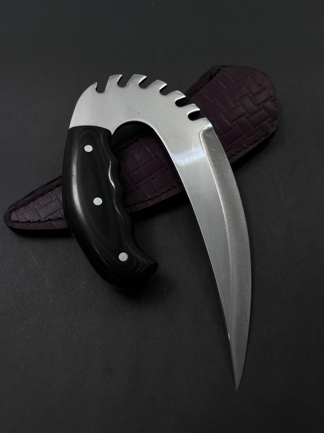 7.5" Collectible Custom Riddick Knife for Outdoor Lovers Karambit Knife ...