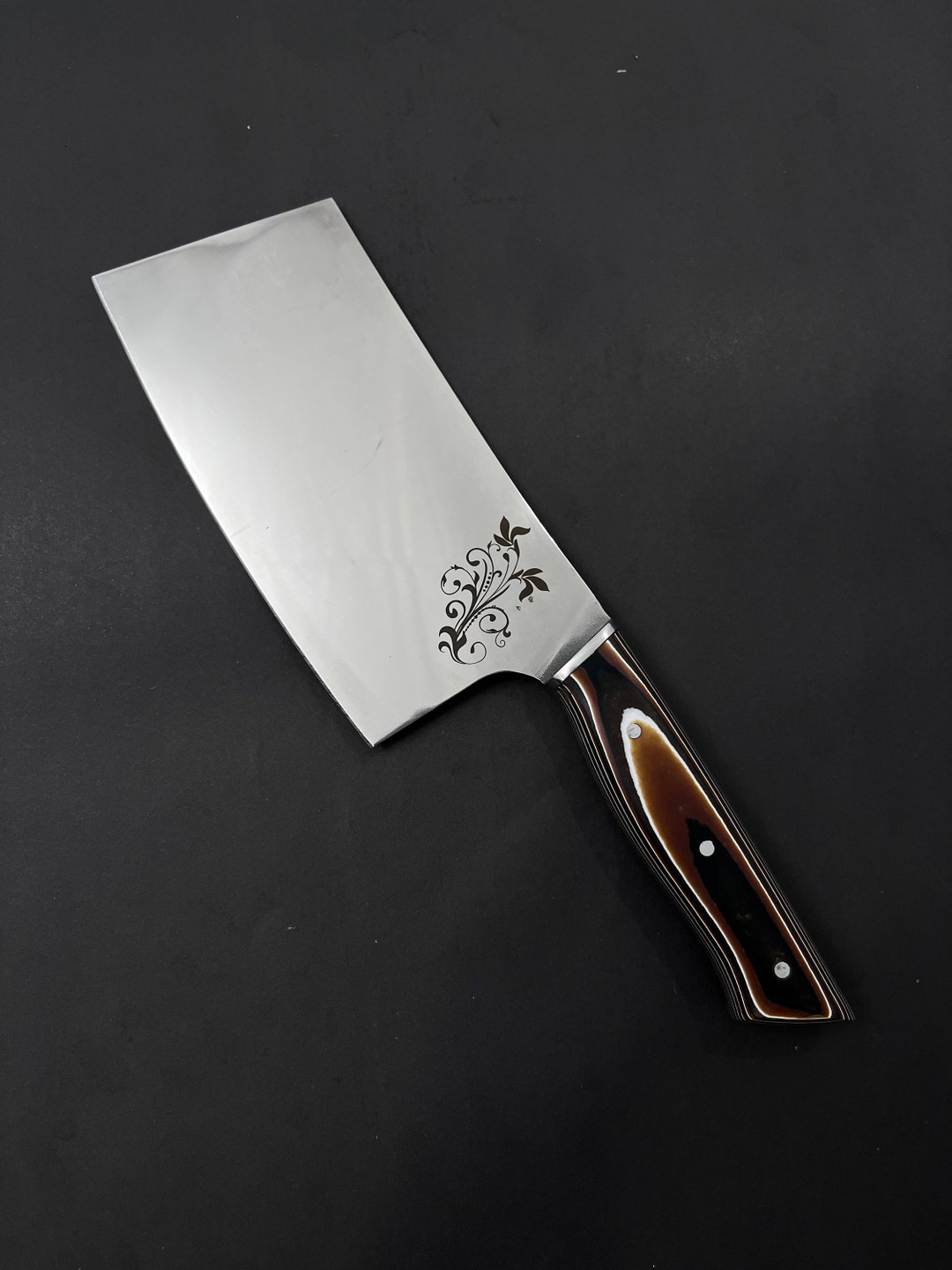11.8" Customizable Serbian Cleaver Chef Knives, Custom Groomsmen ...