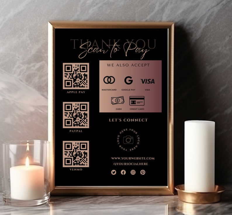 Scan to Pay, Scan to Pay Template, Scan to Pay Sign, Price List and ...