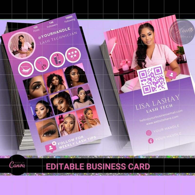 Influencer Business Cards - Etsy
