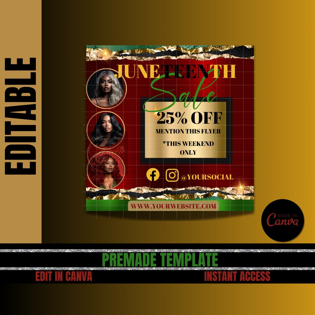Editable Juneteenth Flyer Template Juneteenth Sales Juneteenth ...