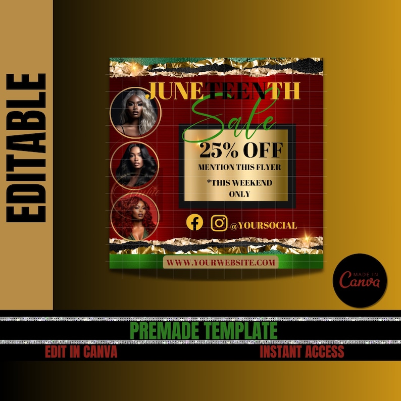 Editable Juneteenth Flyer Template Juneteenth Sales Juneteenth ...