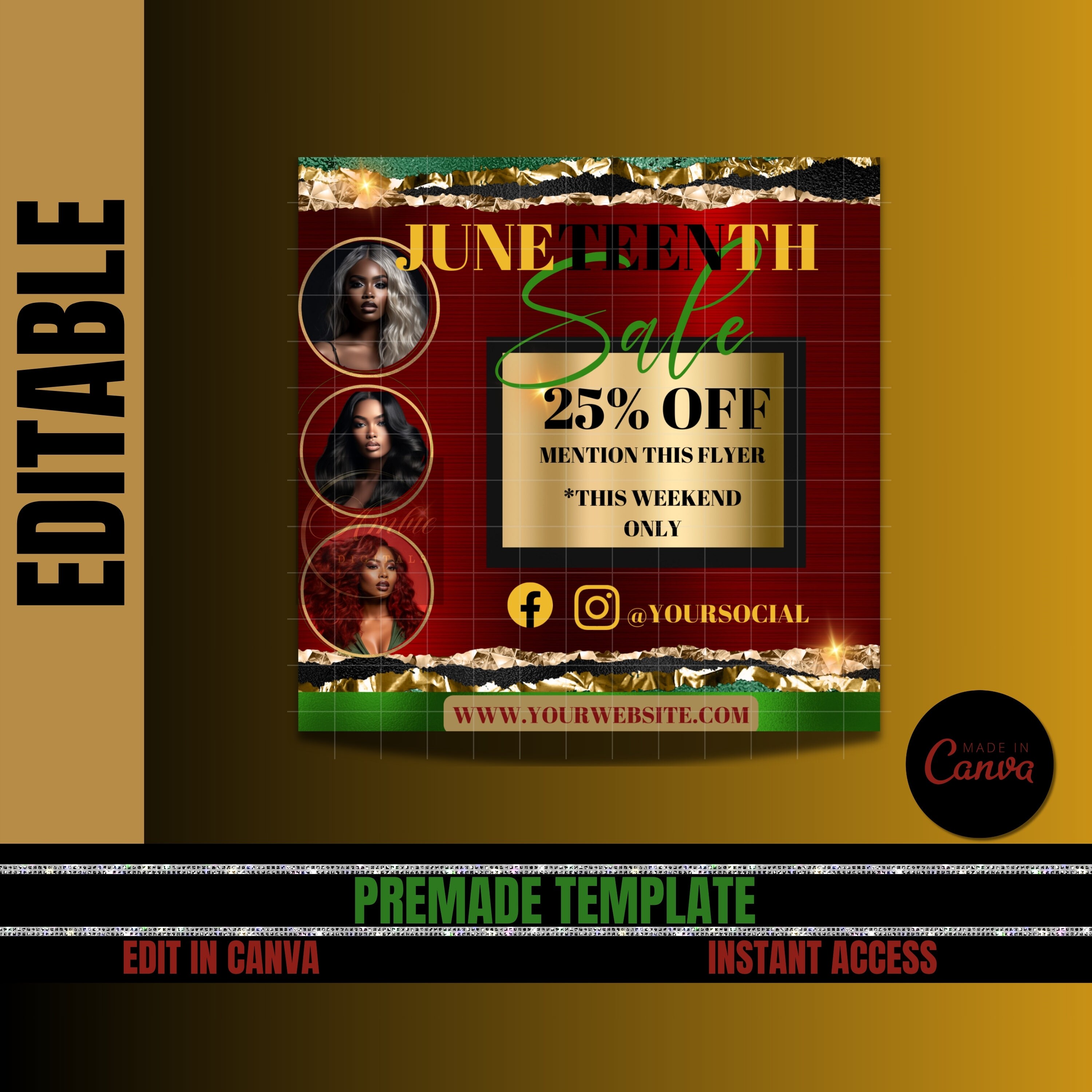 Editable Juneteenth Flyer Template Juneteenth Sales Juneteenth ...