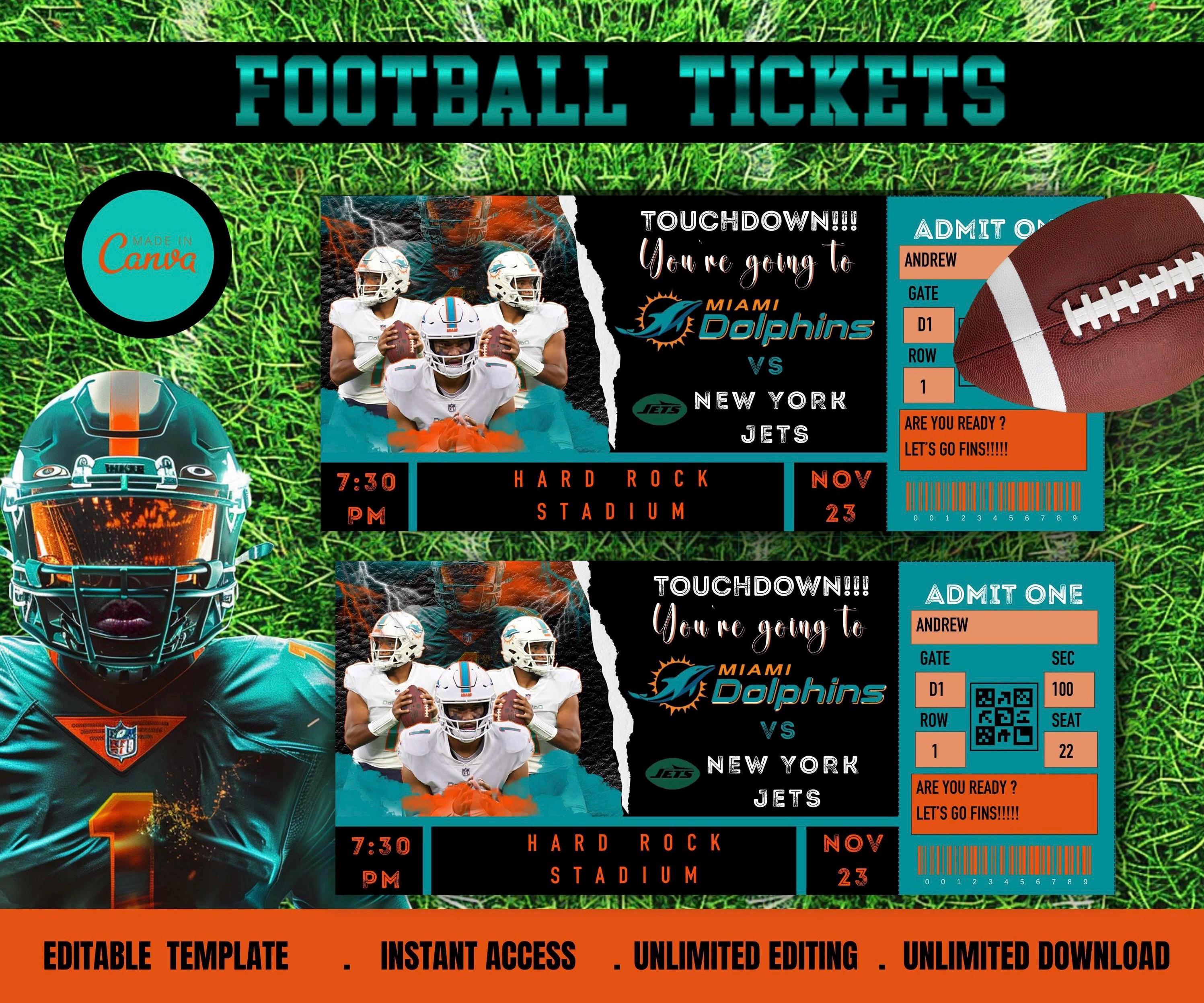 Editable Football Sports Ticket Template | Customizable Canva Design ...