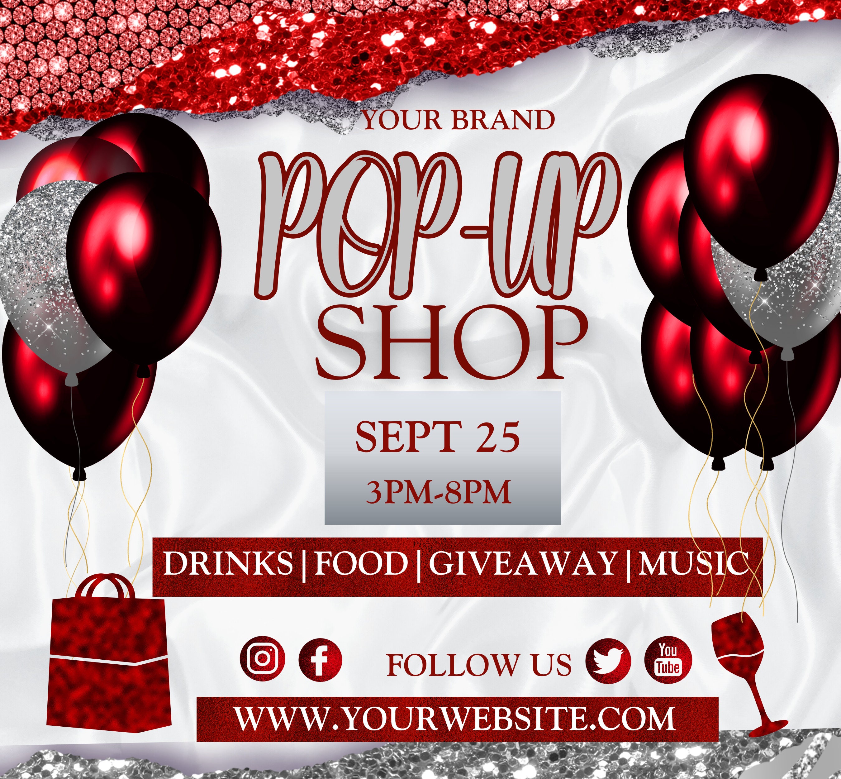 Pop-up Shop Flyer Editable Flyer Premade Template Canva - Etsy