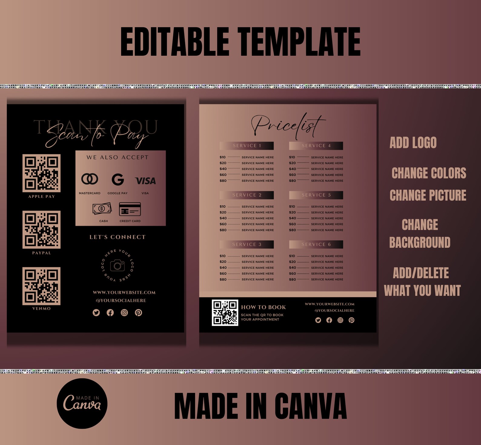 Scan to Pay, Scan to Pay Template, Scan to Pay Sign, Price List and ...