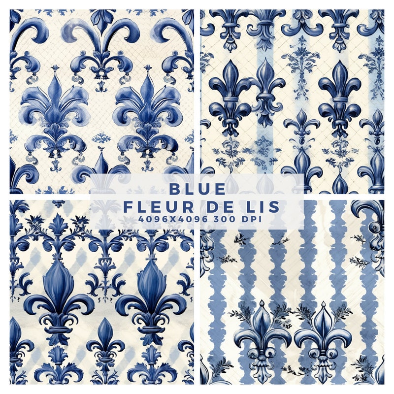 Blue Fleur De Lis - Etsy