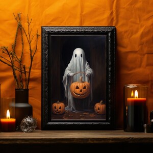 Halloween Ghost Print Wall Art Digital Download Holiday Decor - Etsy