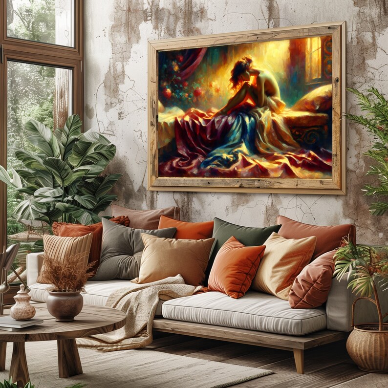 Printable Epic Romantic Intimate Art Nouveau Female Figure Nude Sensual ...