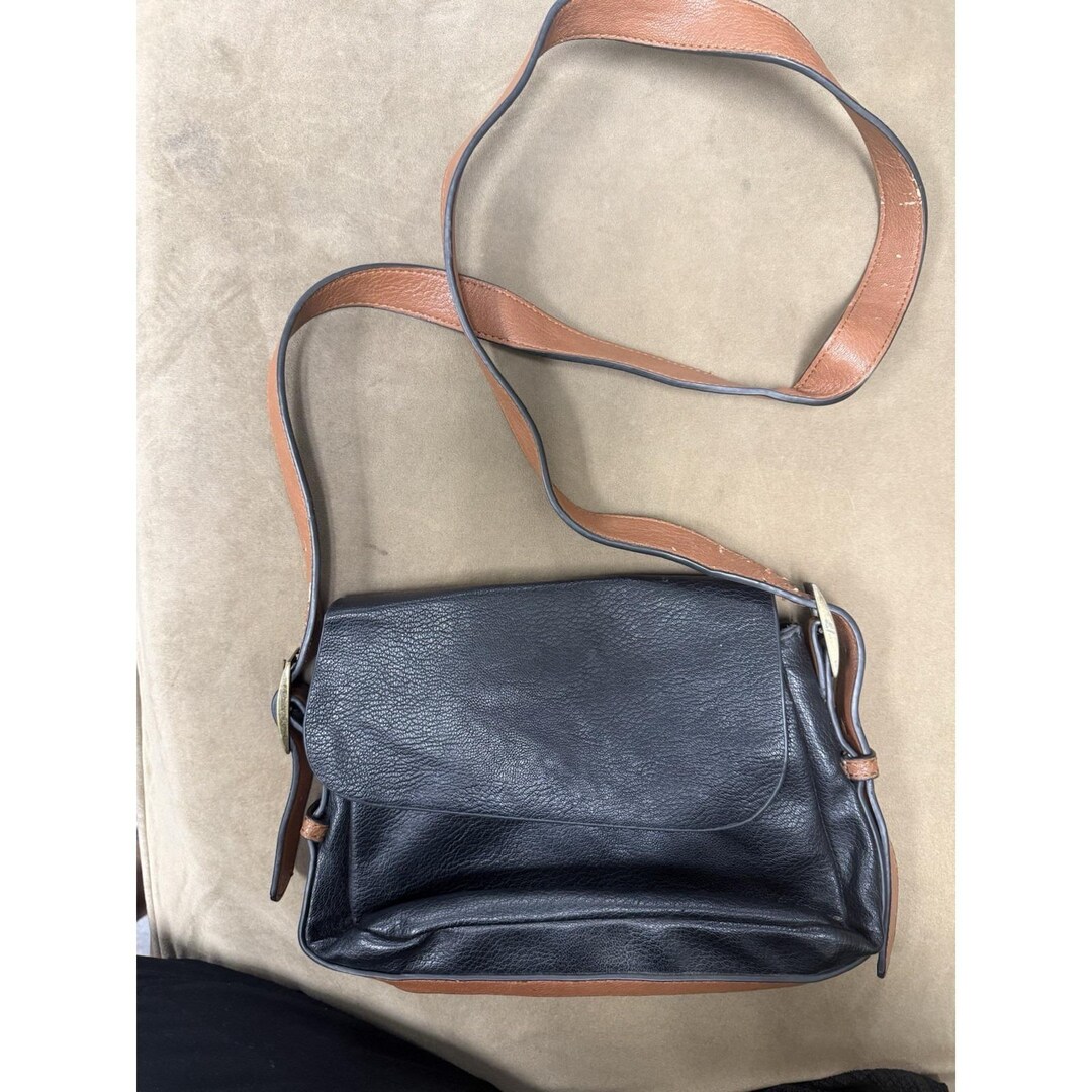 Vintage GH Bass & Co Brown Leather Crossbody Purse Bag Adjustable Strap ...