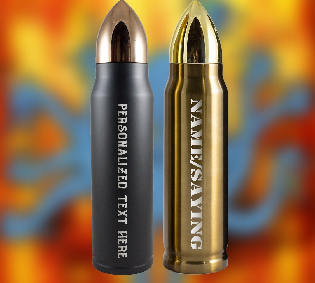 Personalized Bullet Thermos Tumbler, Military, Law Enforcement, Fathers ...