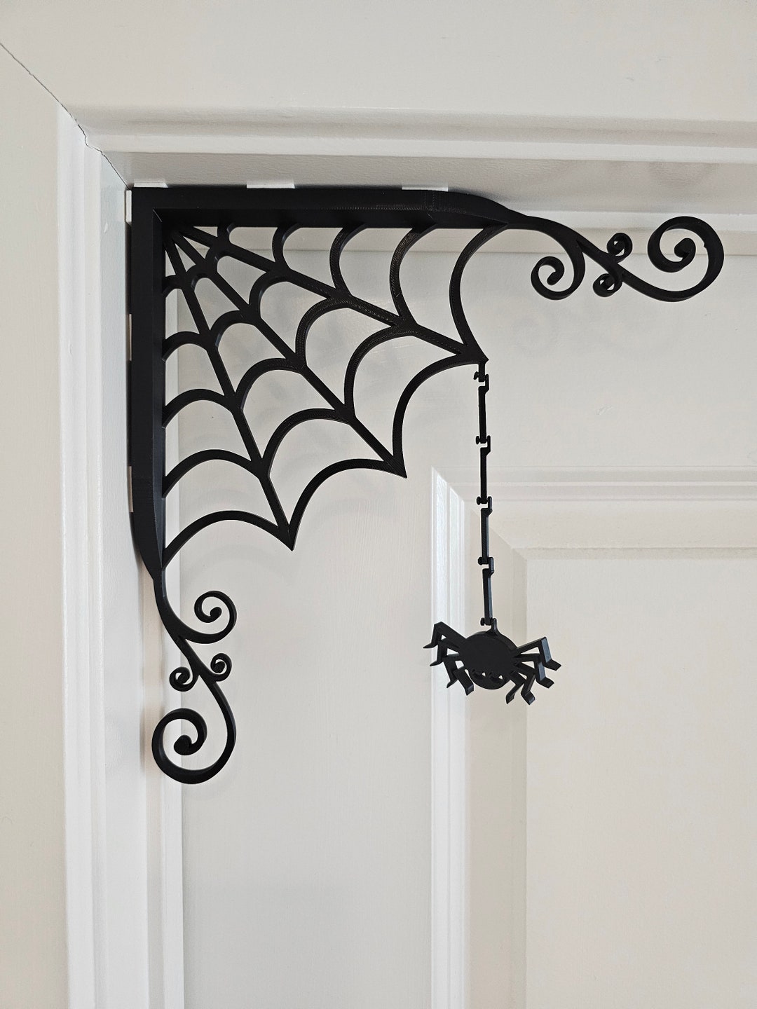 Spooky Frilled Door Corner Spider Web With Spider - Etsy