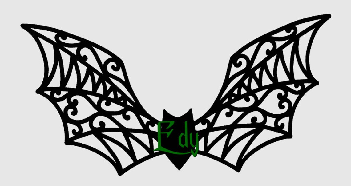 3D Printed Spooky Frilled Bat W/ Personalizing of Name and Custom ...