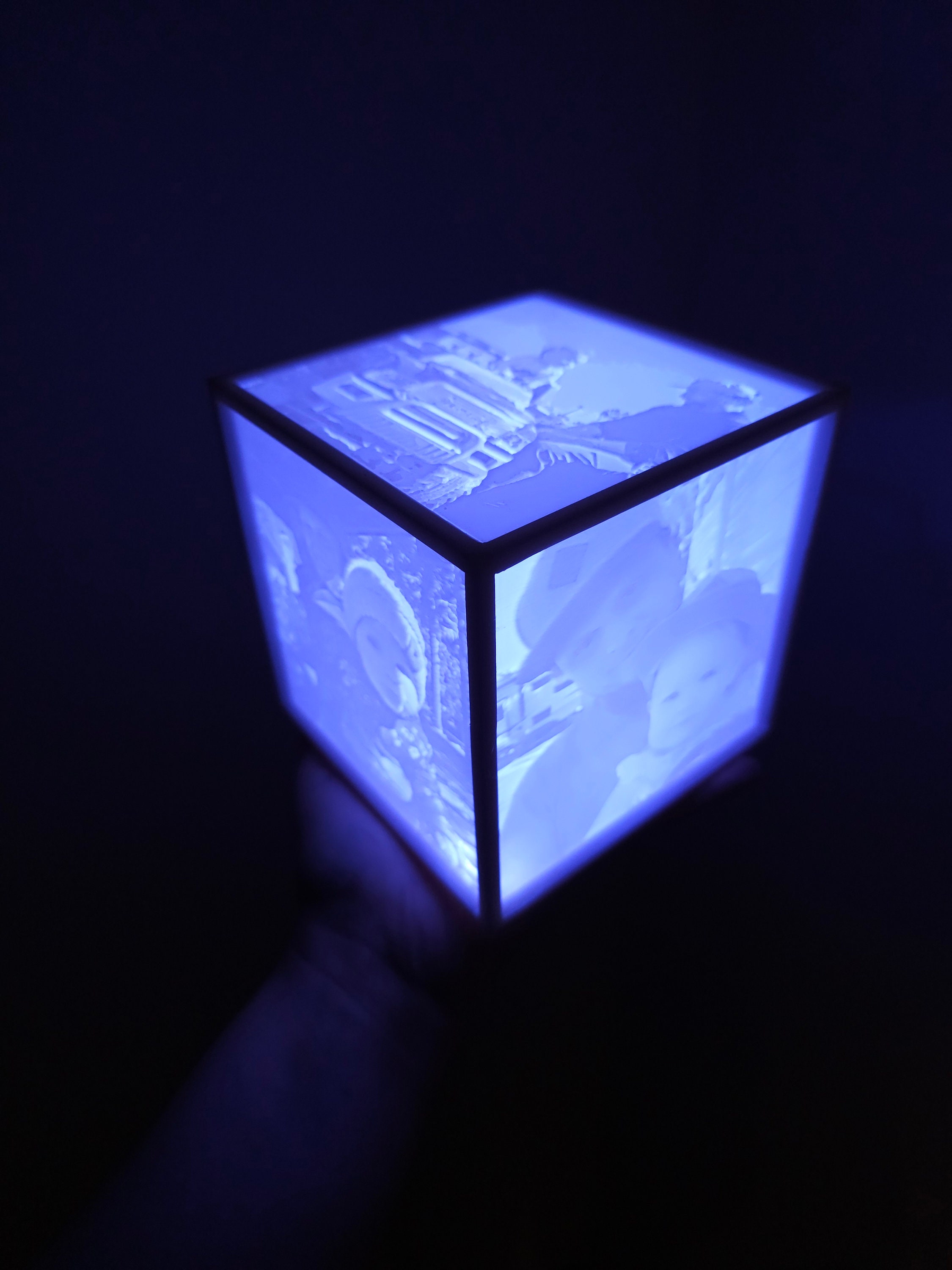 Personalized 3D Printed Photo Cube/ Lithophane - Etsy