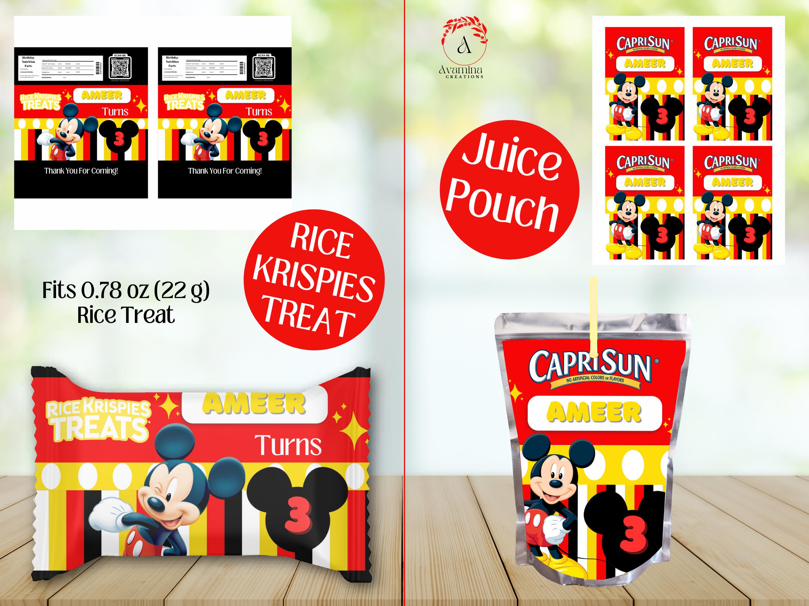 Mickey Mouse Party Labels- Mickey Birthday- Mickey Party Favors- Chip ...