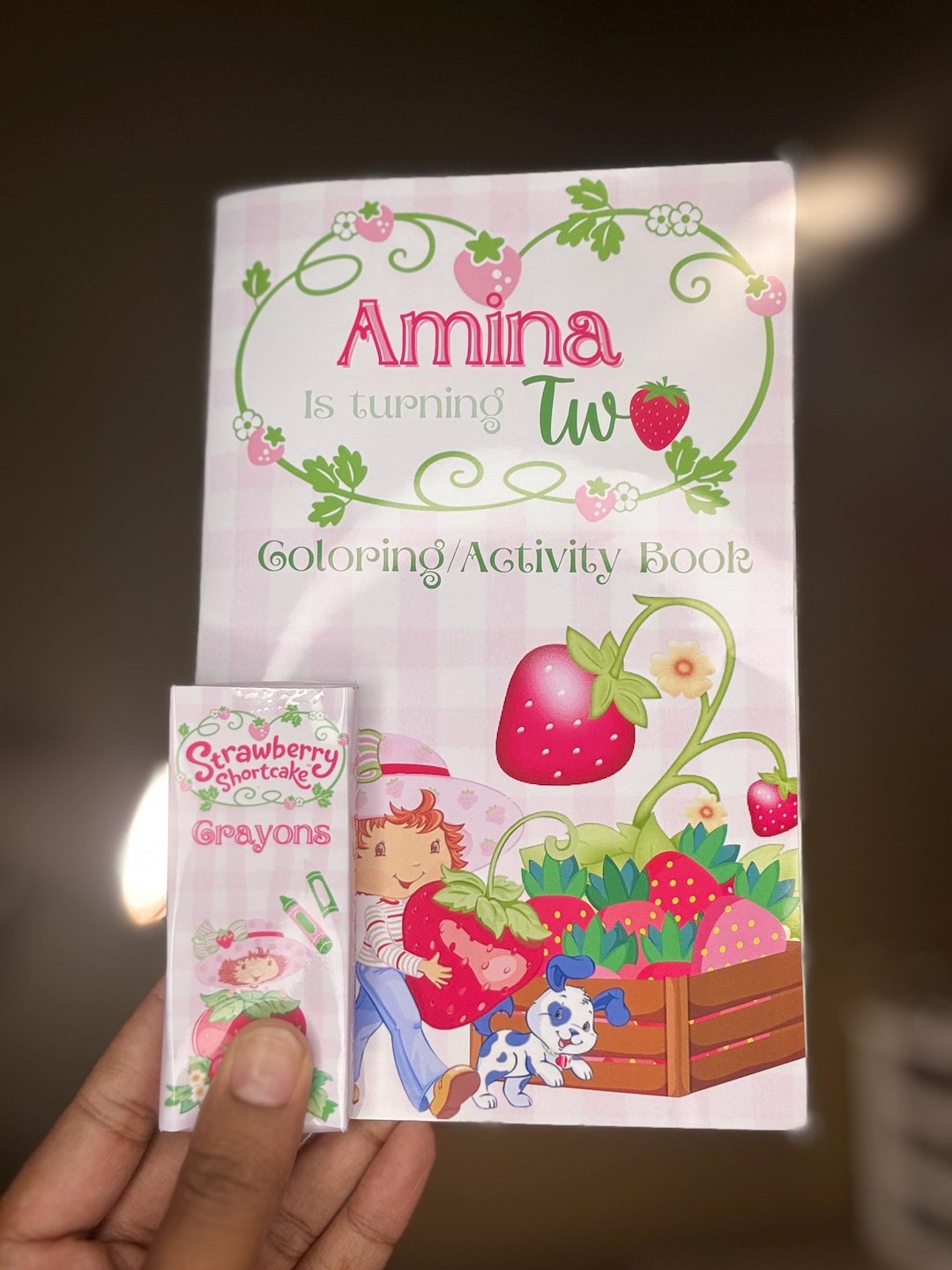 Strawberry Coloring Book- Crayons - Party Favors - Personalized ...