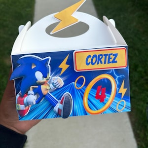 Gamer 3D Gable Box- Sonic-custom Gable Box - 3D- Birthday Gable Box ...