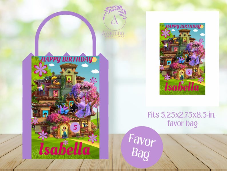Isabella - Party Labels - Flowers- Chip Bag - Water Bottle - Rice Treat ...
