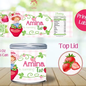 Strawberry Birthday - Party Labels - Shortcake- Girl- Berry Birthday ...