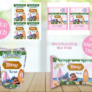 Hula - Lilo and Stitch Party Favor Labels-stitch Chip Bag -water-lilo ...