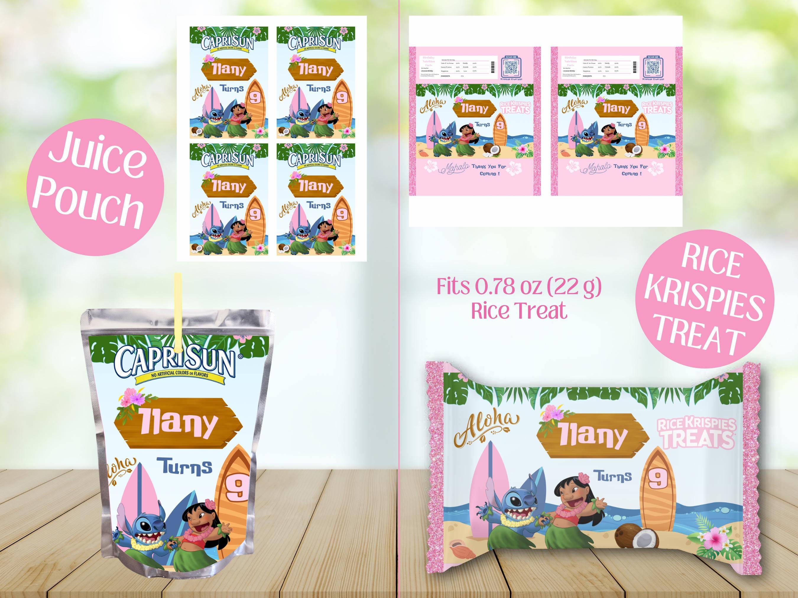 Hula - Lilo and Stitch Party Favor Labels-stitch Chip Bag -water-lilo ...