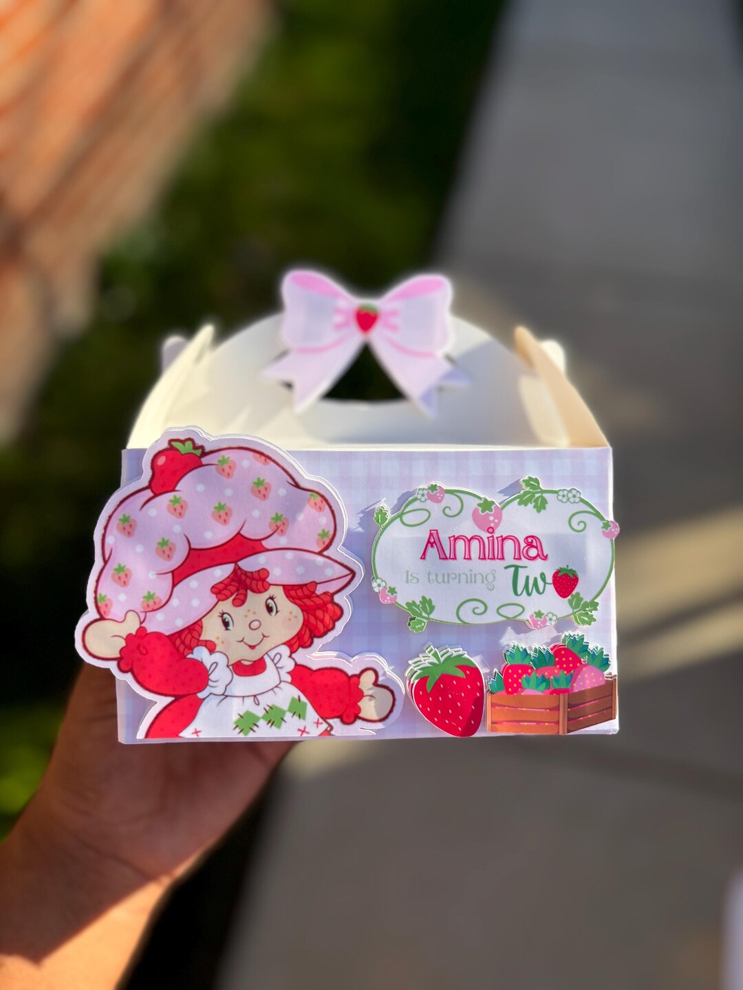 Berry 3D Gable Box- Strawberry-custom Gable Box - 3D- Birthday Gable ...