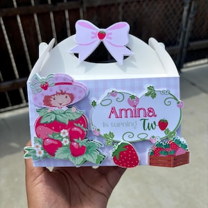 Strawberry 3D Gable Box- Shortcake-custom Gable Box - 3D- Birthday ...