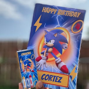Gamer Coloring Books - Sonic Party Favors - Personalized Coloring ...