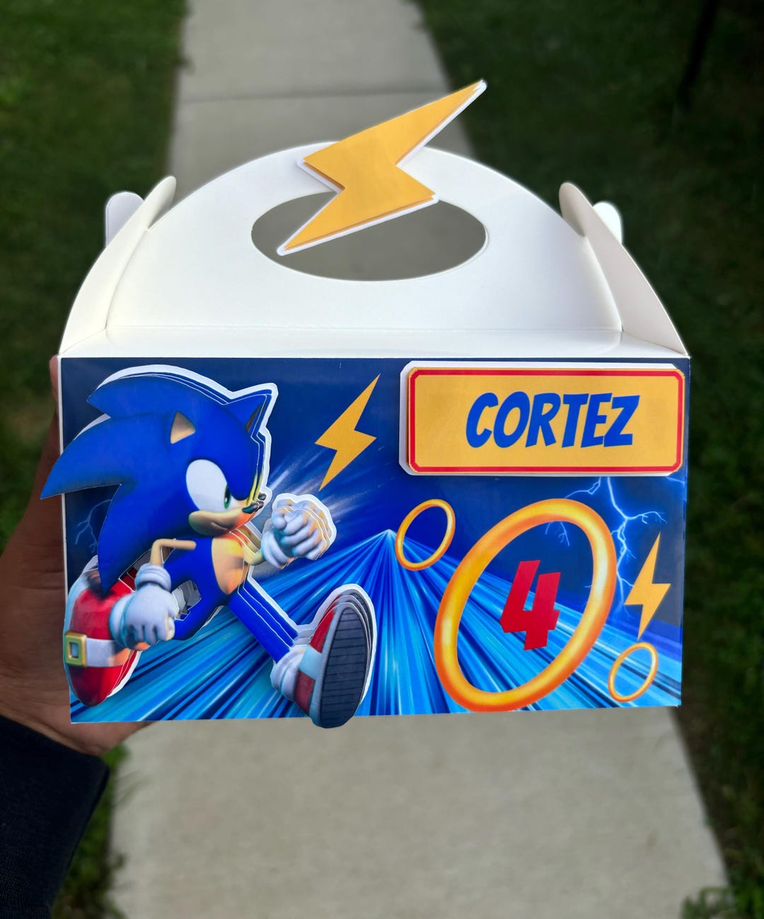 Gamer 3D Gable Box- Sonic-custom Gable Box - 3D- Birthday Gable Box ...