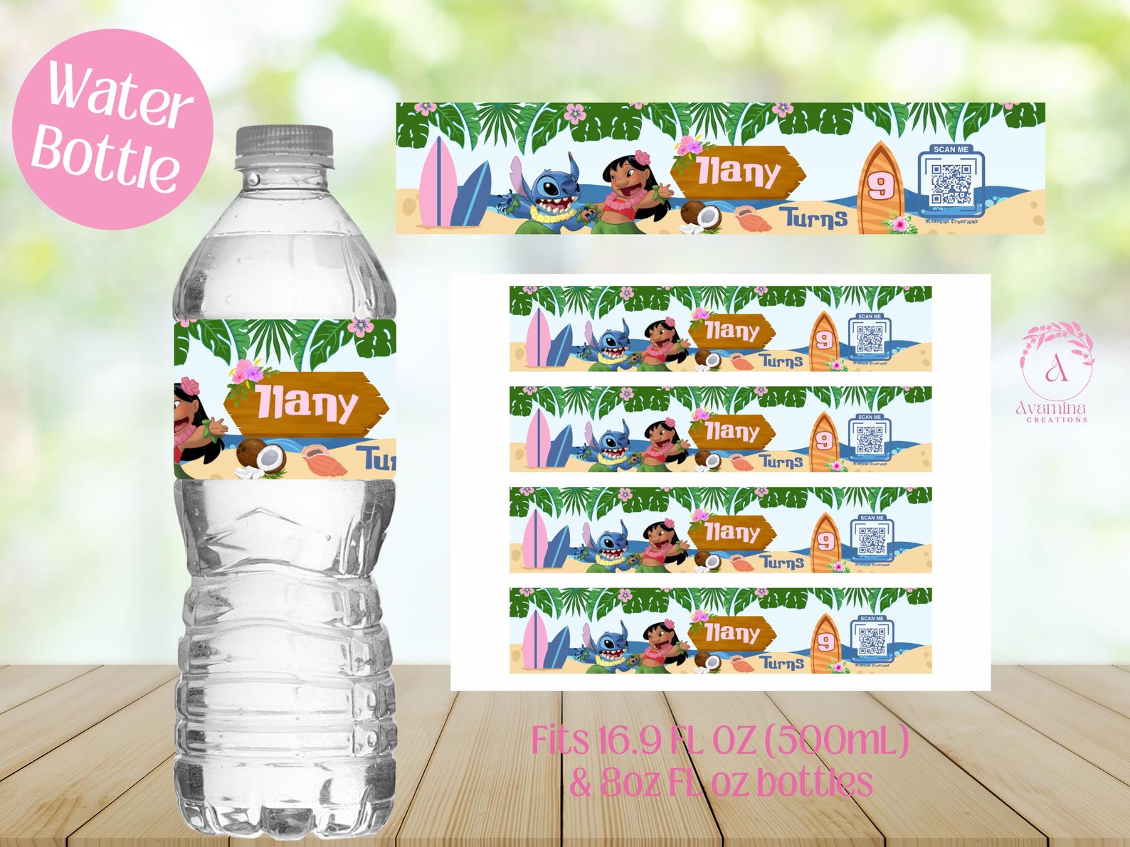 Hula - Lilo and Stitch Party Favor Labels-stitch Chip Bag -water-lilo ...