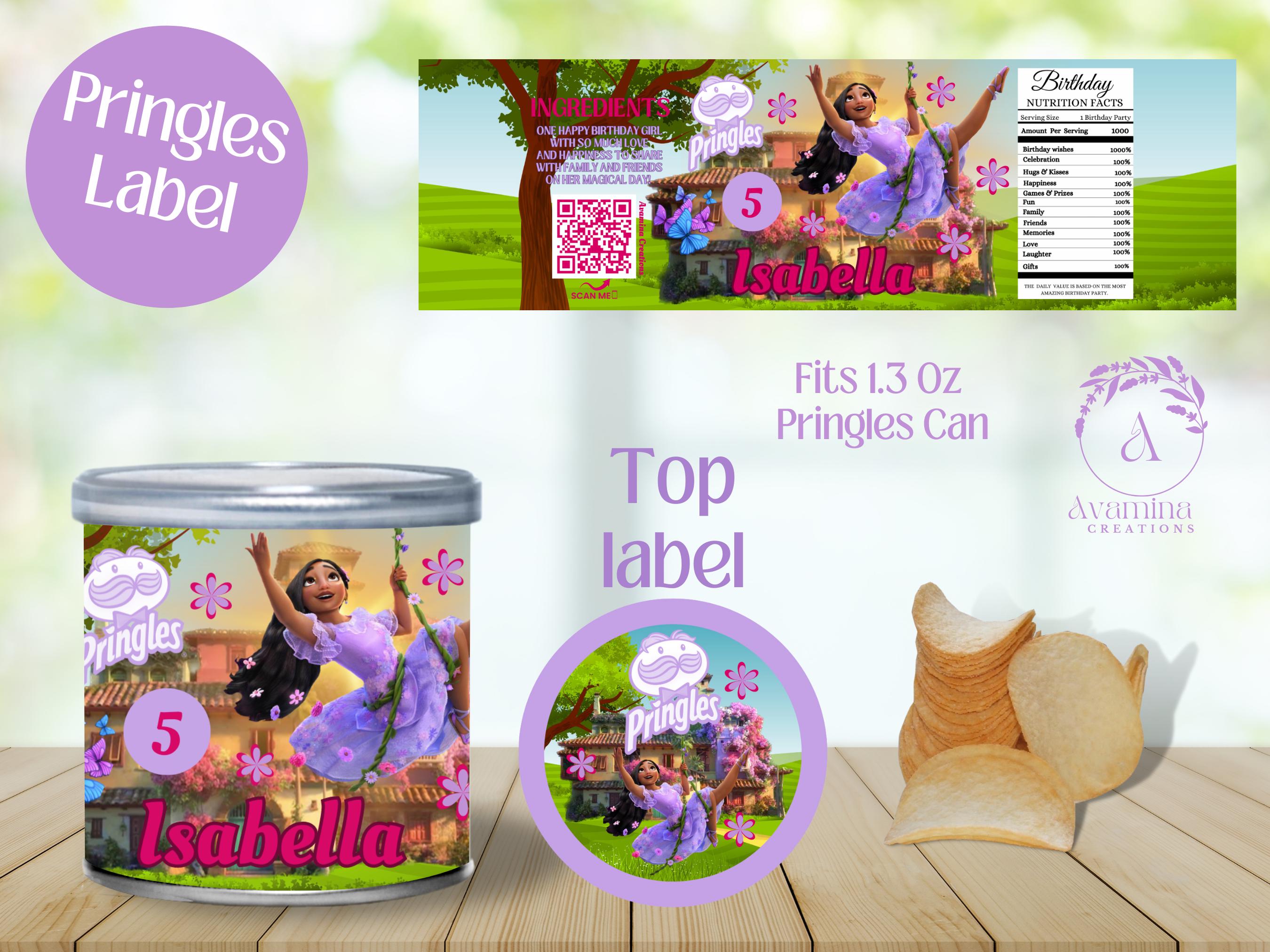 Isabella - Party Labels - Flowers- Chip Bag - Water Bottle - Rice Treat ...