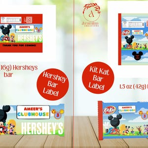 Mickey Mouse - Clubhouse - Party Labels - Chip Bag - Water Bottle ...